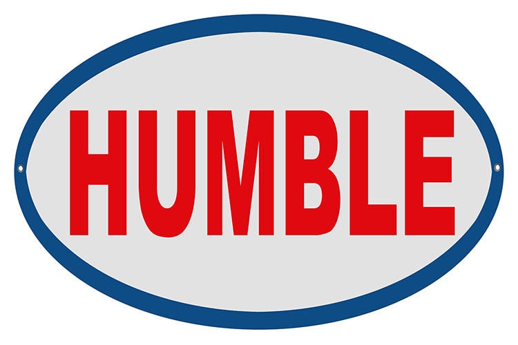 Vintage Style Nostalgic " Humble " Motor Oil and Gasoline Oval ...