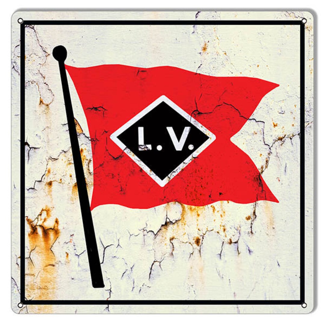 Vintage Style " Lehigh Valley Railroad " Train Advertising Metal Sign ...