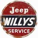 Vintage Style Nostalgic " Willys Service " Garage Advertising Metal ...