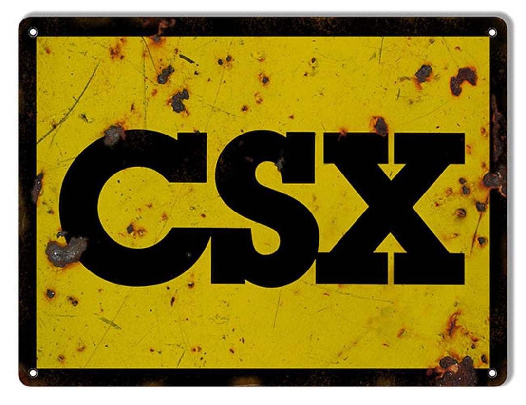 Vintage Style " CSX " Railroad Logo Advertising Metal Sign - Etsy