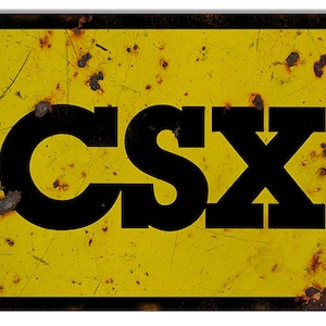 Vintage Style " CSX " Railroad Logo Advertising Metal Sign - Etsy