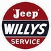 Vintage Style Nostalgic " Willys Service " Garage Advertising Metal ...