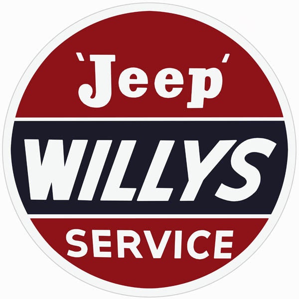 Vintage Style Nostalgic " Willys Service " Garage Advertising Metal ...