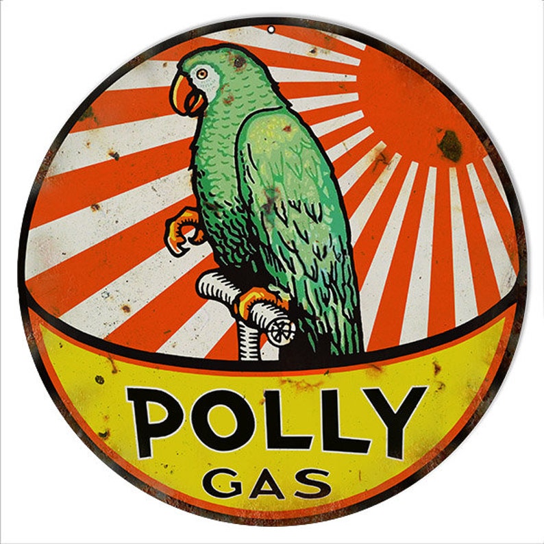 Vintage Style Nostalgic " Polly Gas - Motor Oil " Advertising Metal ...
