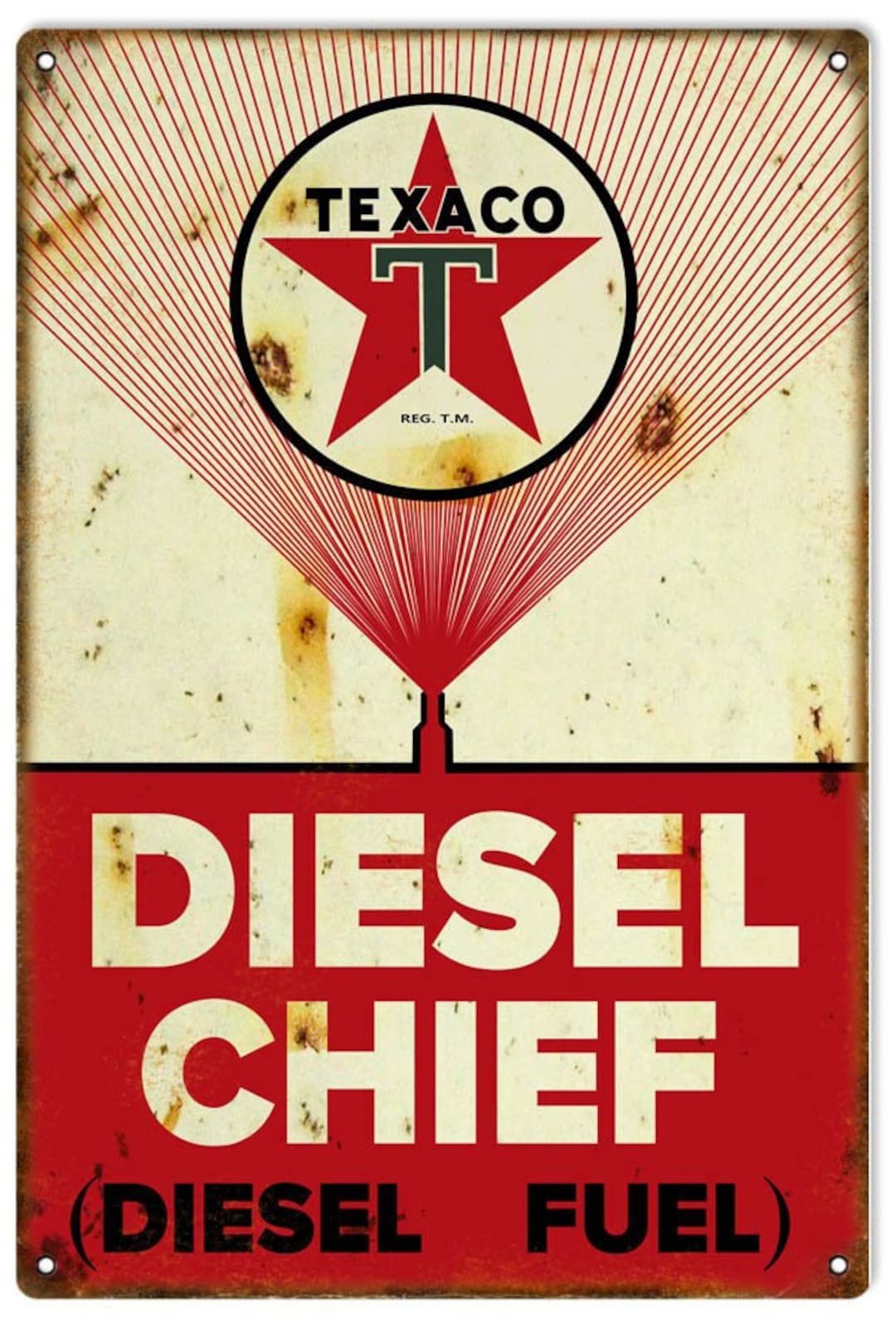 Vintage Style Nostalgic " Texaco - Diesel Chief " Fuel Advertising ...