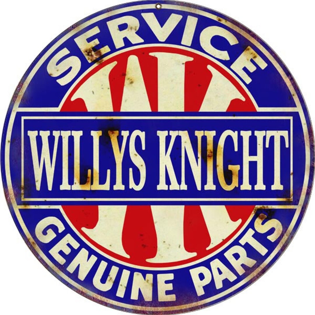 Vintage Style Nostalgic " Willys Knight " Garage Advertising Metal Sign ...