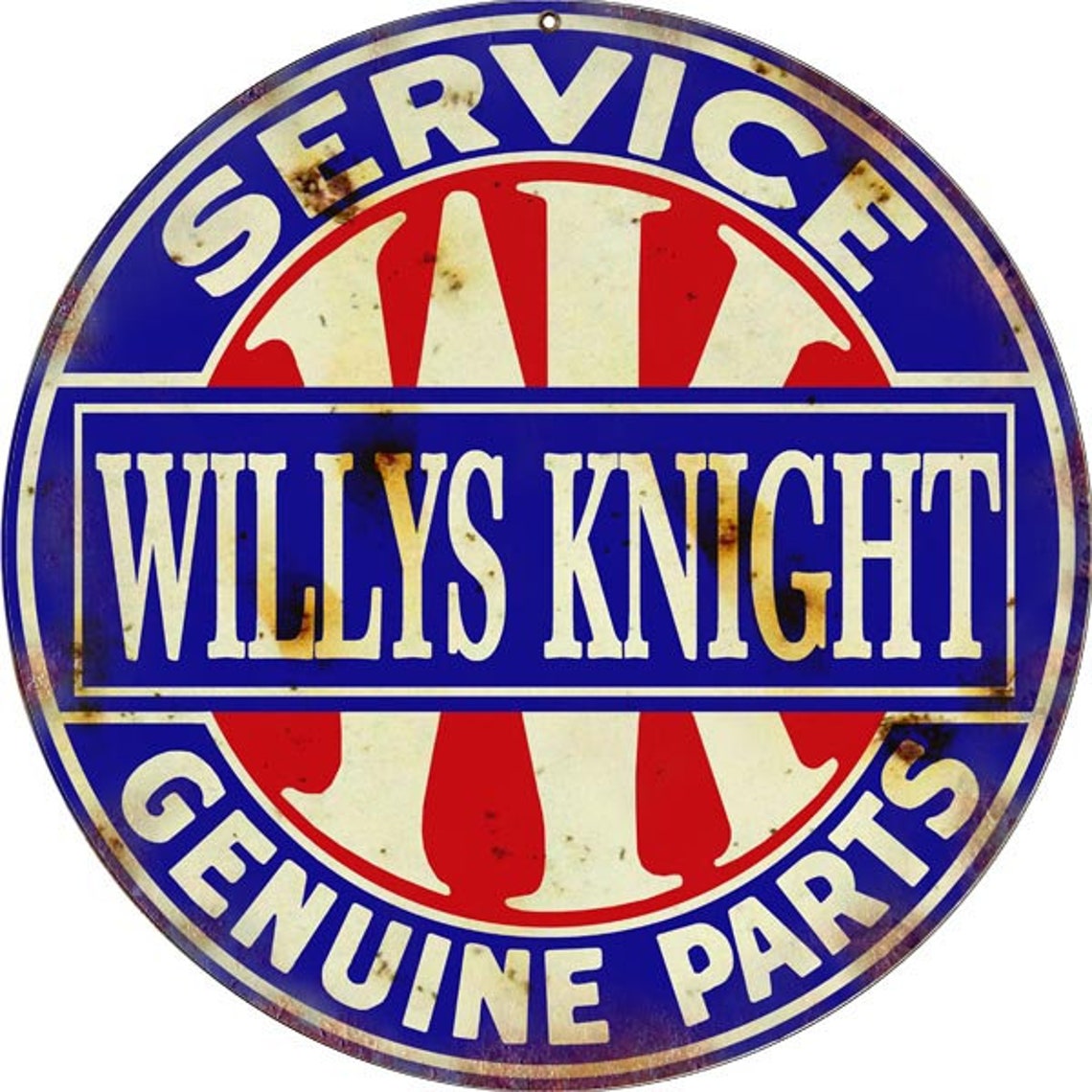 Vintage Style Nostalgic " Willys Knight " Garage Advertising Metal Sign ...
