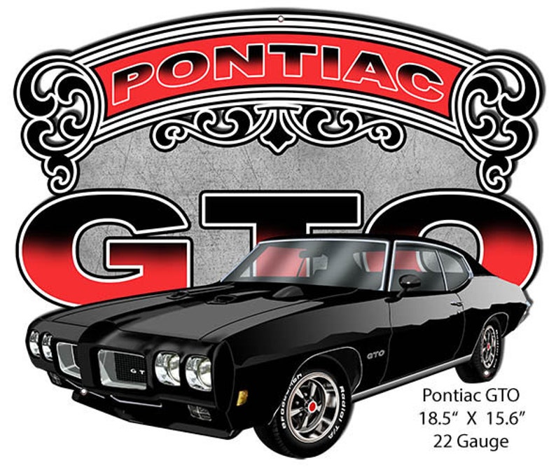 Vintage Style Nostalgic Pontiac GTO Garage Advertising Metal Sign - Etsy