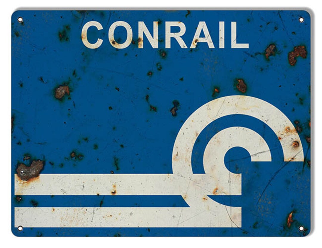 Vintage Style " Conrail " Railroad Logo Advertising Metal Sign - Etsy