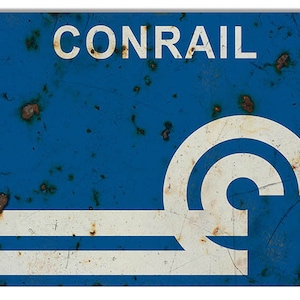 Vintage Style " Conrail " Railroad Logo Advertising Metal Sign - Etsy