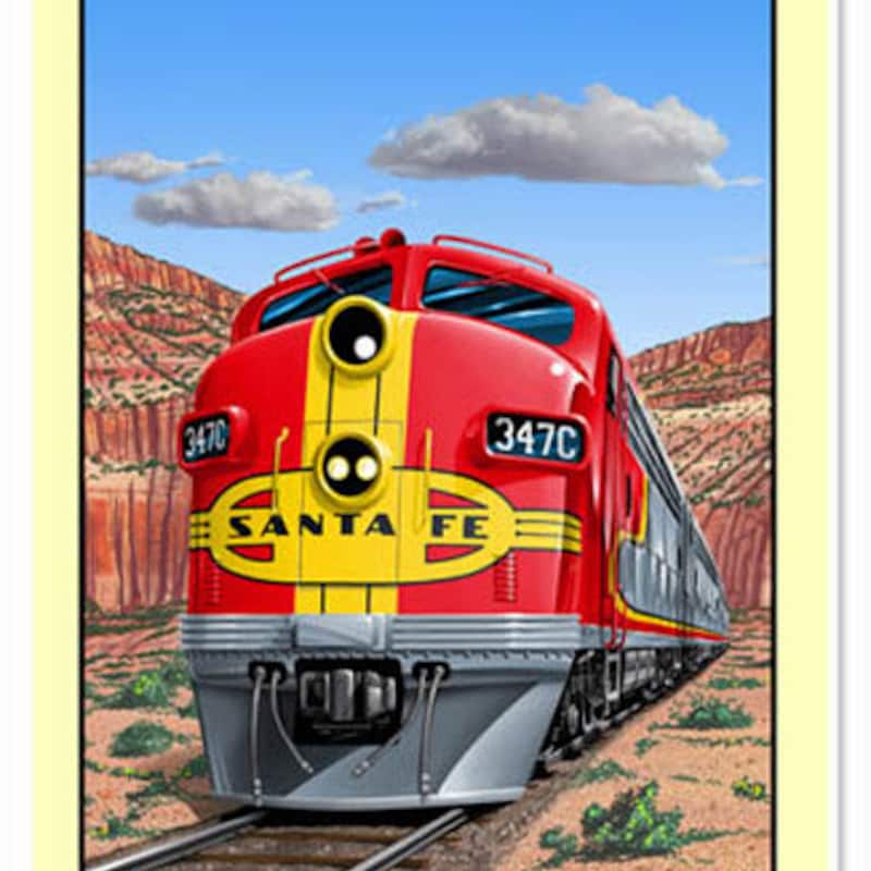 Santa Fe Steam Train - Etsy