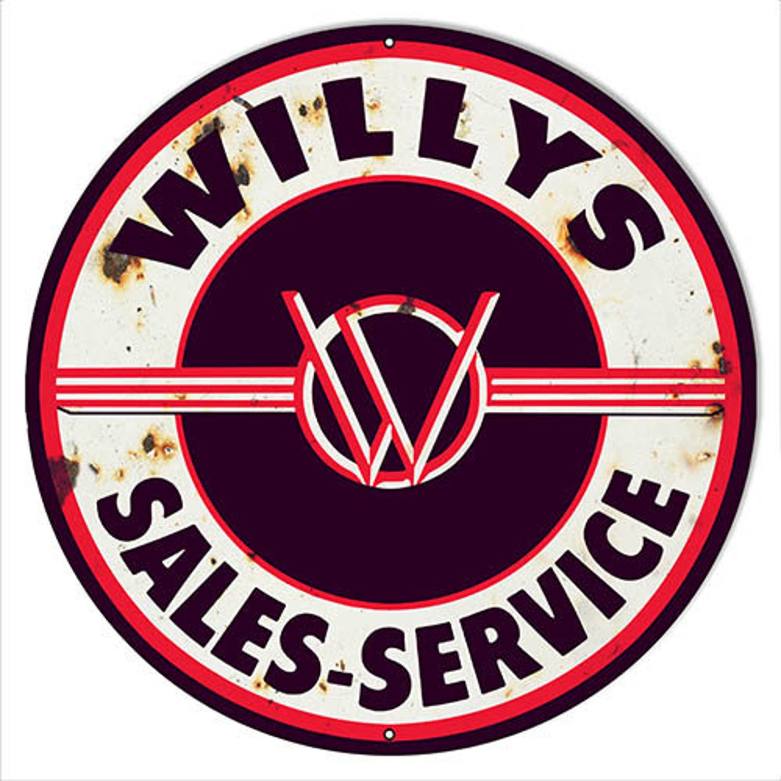 Vintage Style Nostalgic " Willys Sales & Service " Metal Sign for Your ...