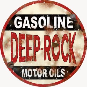Vintage Style Nostalgic " Deep Rock Gasoline Motor Oils " Garage ...