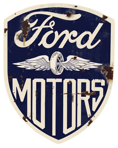 Vintage Style Nostalgic " Ford Motors " Laser Cut Metal Sign for Your ...