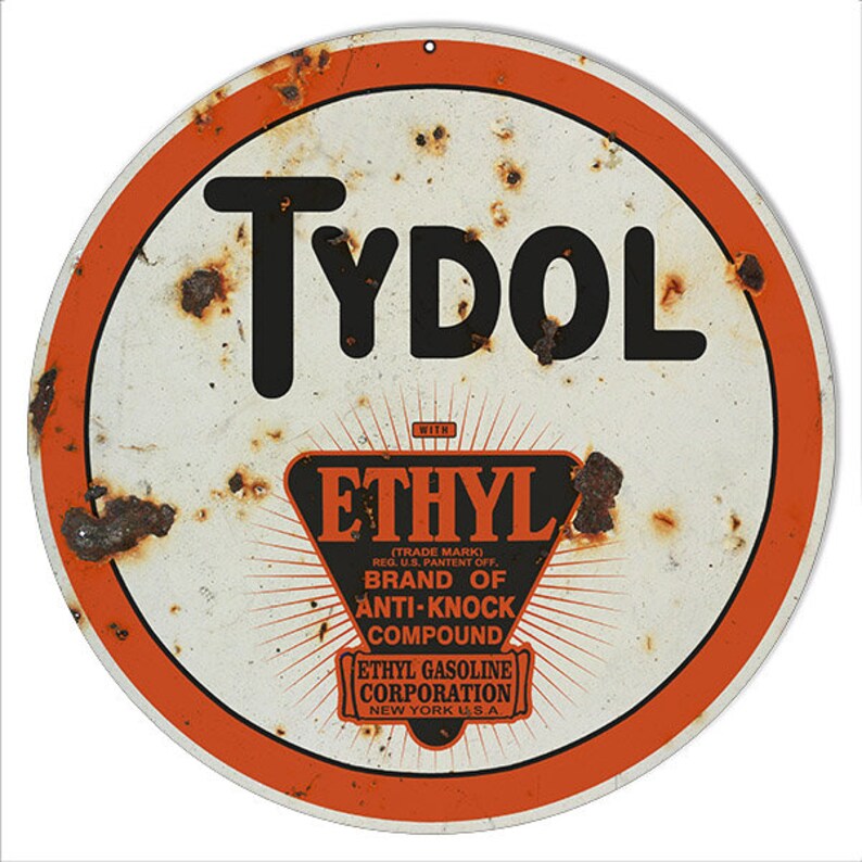 Vintage Style Nostalgic " Tydol With Ethyl Gasoline Corporation - Anti ...