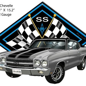 Vintage Style Nostalgic " SS Chevy Chevelle " Garage Advertising Metal ...