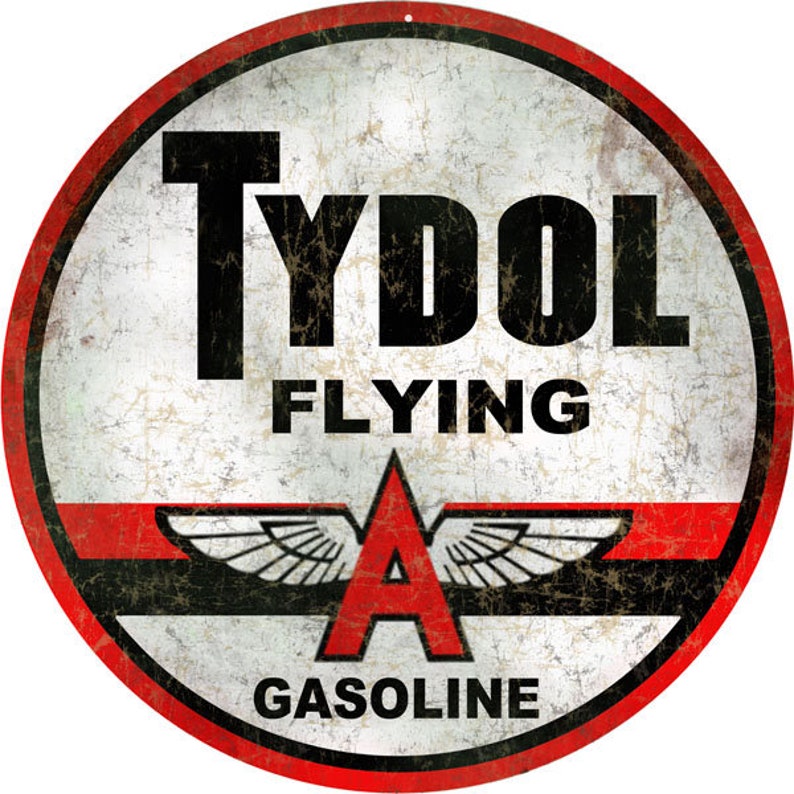 Vintage Style Nostalgic " Tydol Flying A - Gasoline " Metal Sign for ...