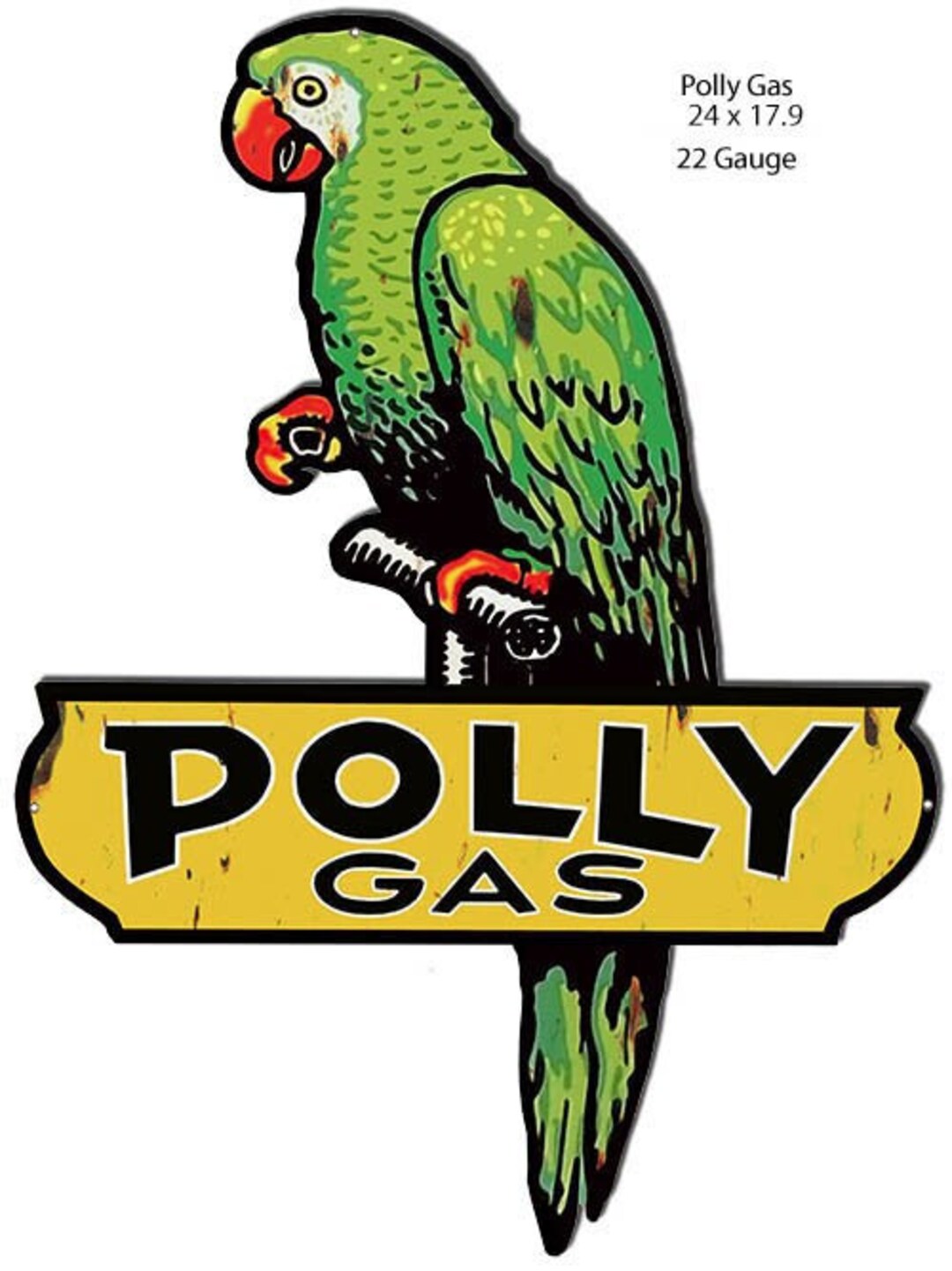 Vintage Style Nostalgic " Polly Gasoline - Motor Oil " Laser Cut Metal ...