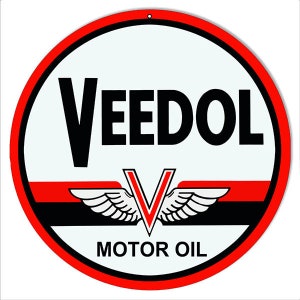 Vintage Style Nostalgic " Veedol Motor Oil " Advertising Metal Sign - Etsy
