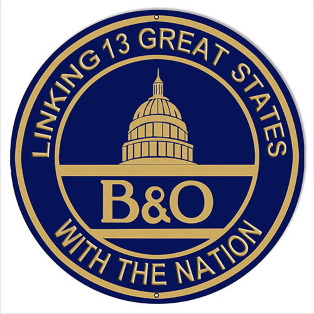Vintage Style Nostalgic " B&O - Baltimore and Ohio Railroad, Linking 13 ...