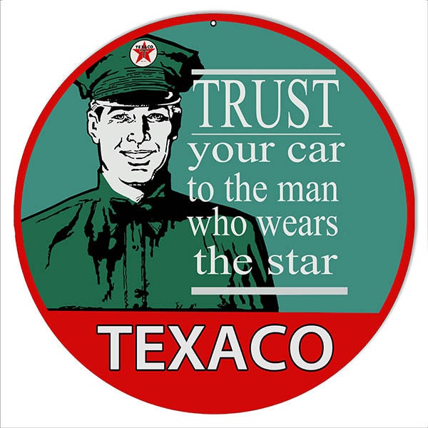 Vintage Style Nostalgic " Texaco Attendant - Trust Your Car to the Man ...