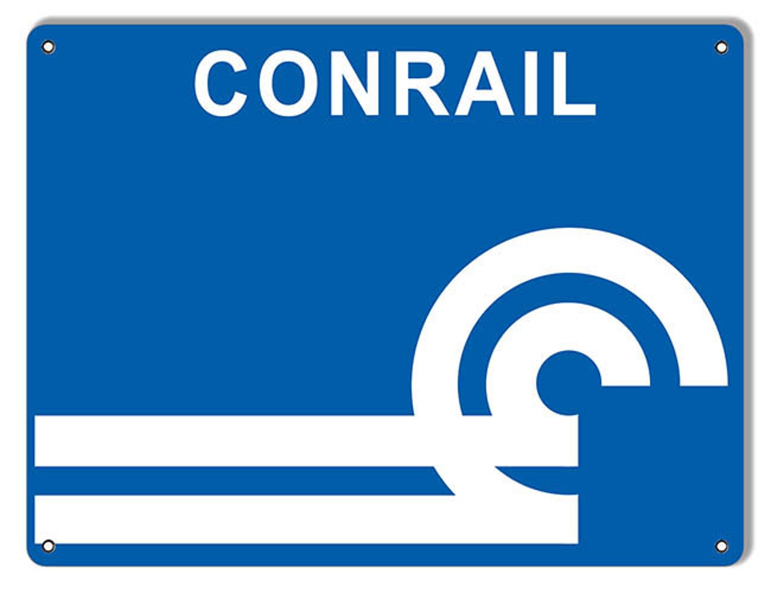 Vintage Style " Conrail " Railroad Logo Advertising Metal Sign - Etsy