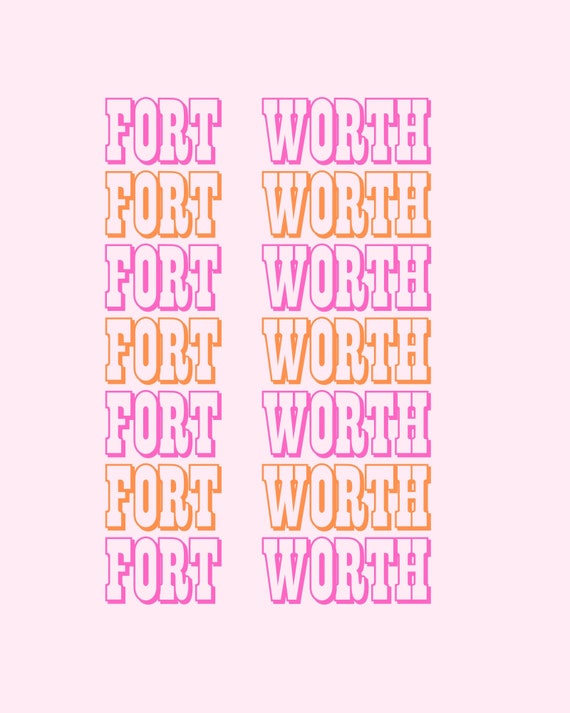 Fort Worth Preppy Digital Print Pack - Etsy