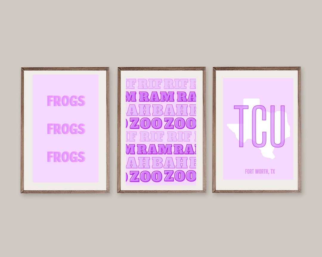 TCU College Digital Print | College Print | Dorm Prints - Etsy