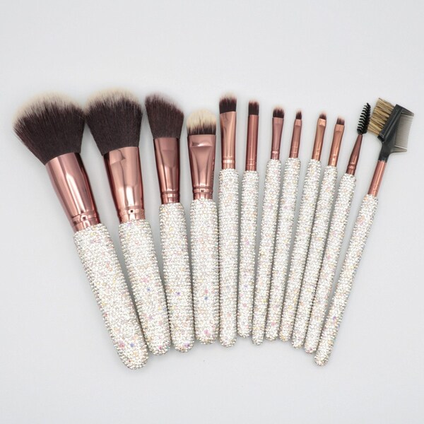 Crystal Makeup Brush Set - Etsy