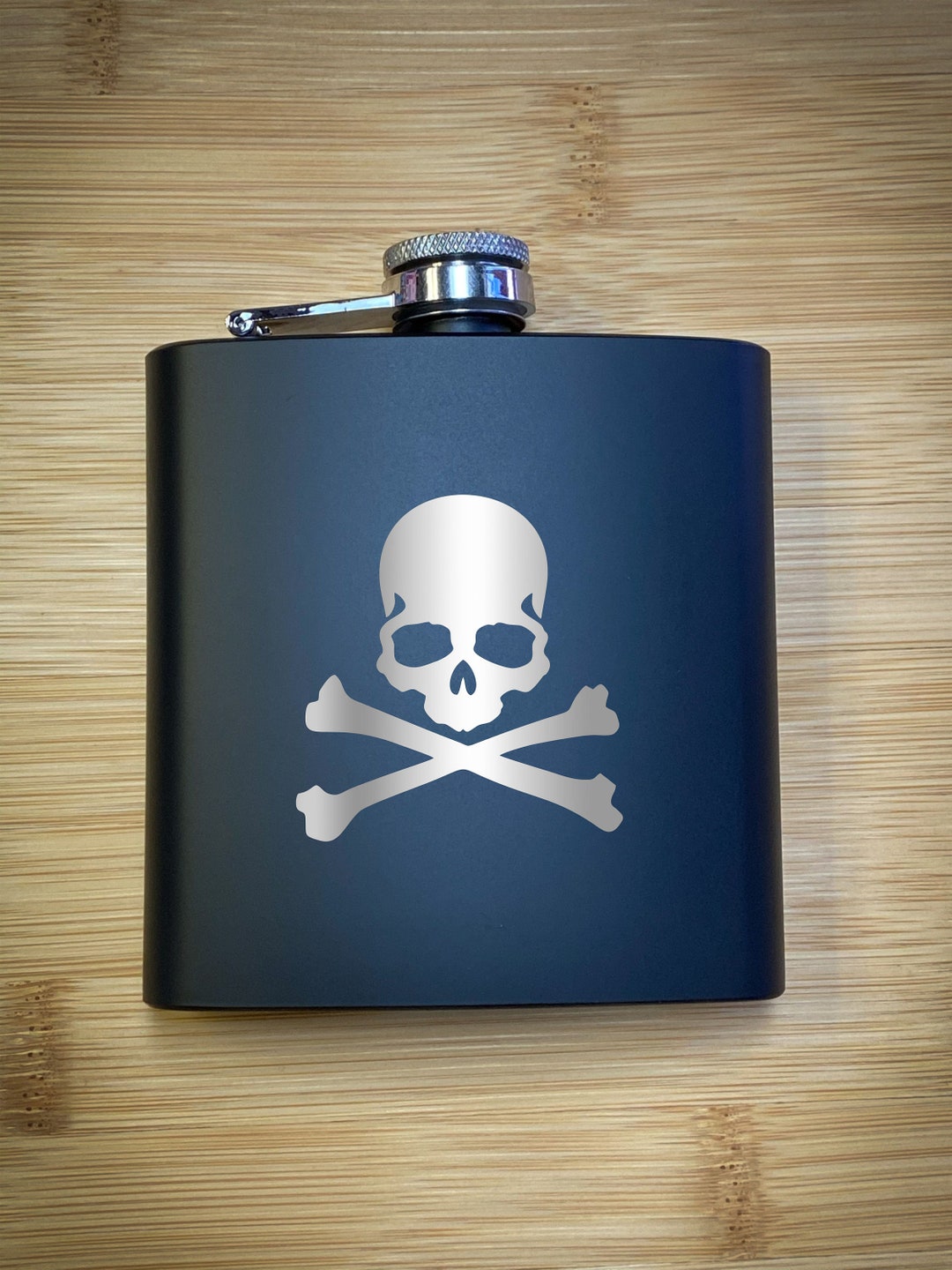 Customized Gift Flask - Devil Mask, Skull, Crossbones - Etsy