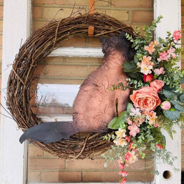 Cat Wreath - Etsy