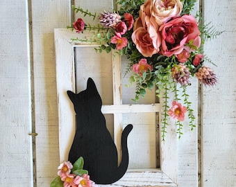 Cat Wreath Spring & Summer Kitty Home Decor Gift Animal - Etsy