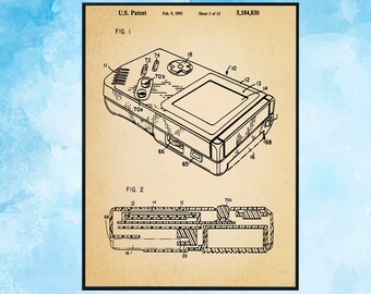 Video Game Patent Poster - Etsy