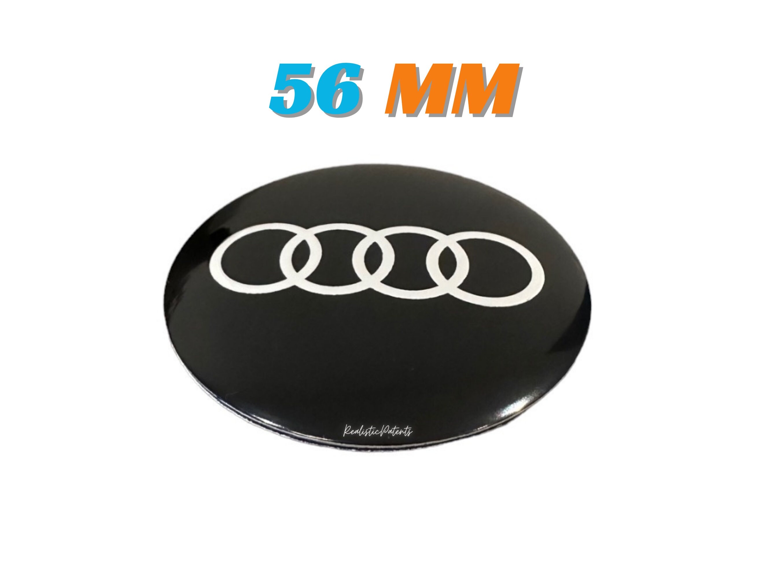 4 Pieces Wheel Center Hub Stickers 56mm for Audi With Metal Emblems ...