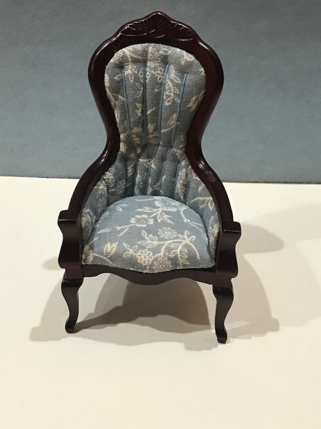 Dollhouse Wooden Chair Floral Fabric Pattern - Etsy