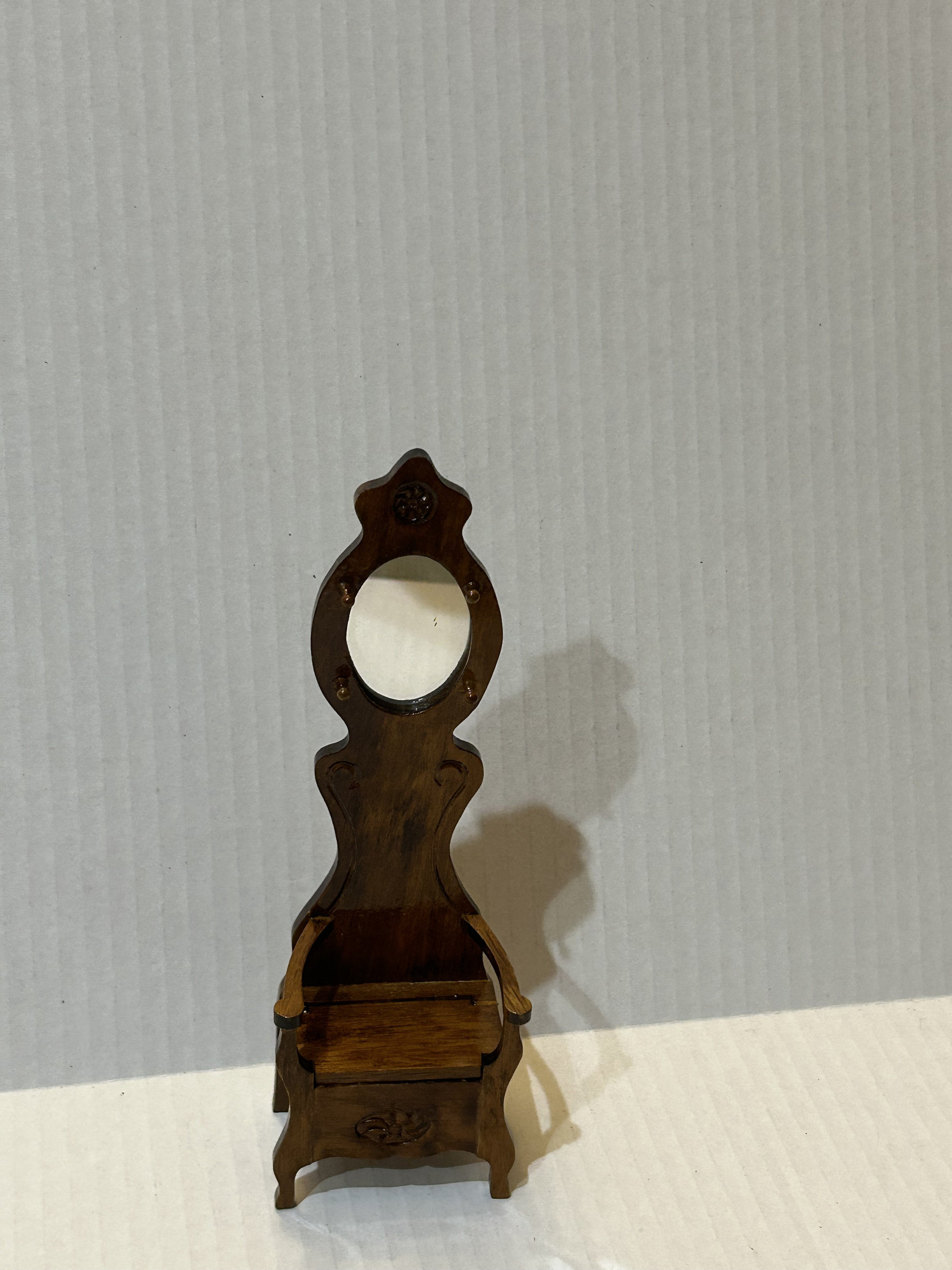 Dollhouse Miniature Entryway Chair Coat Hanger With Storage Hall Tree ...