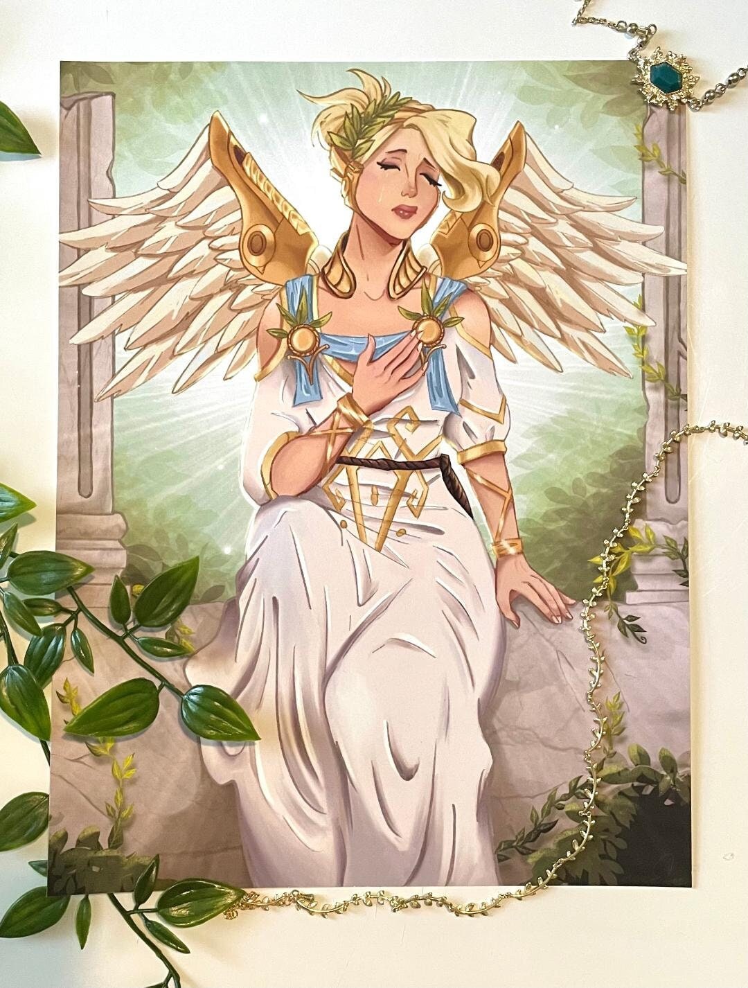 Mercy Overwatch Winged Victory Art Print 8x10 In Etsy