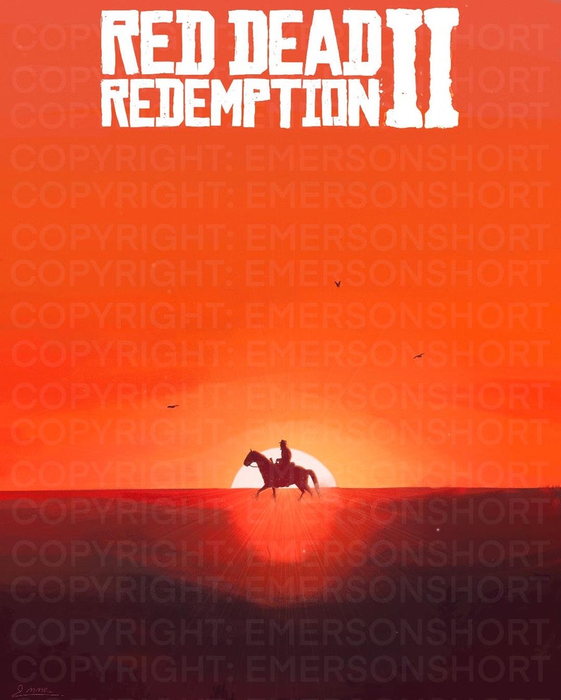 Red Dead Redemption 2 RDR2 Arthur Morgan Art Print 10in X 8in - Etsy