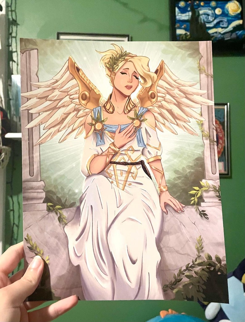 Mercy overwatch Winged Victory Art Print 8x10 In - Etsy
