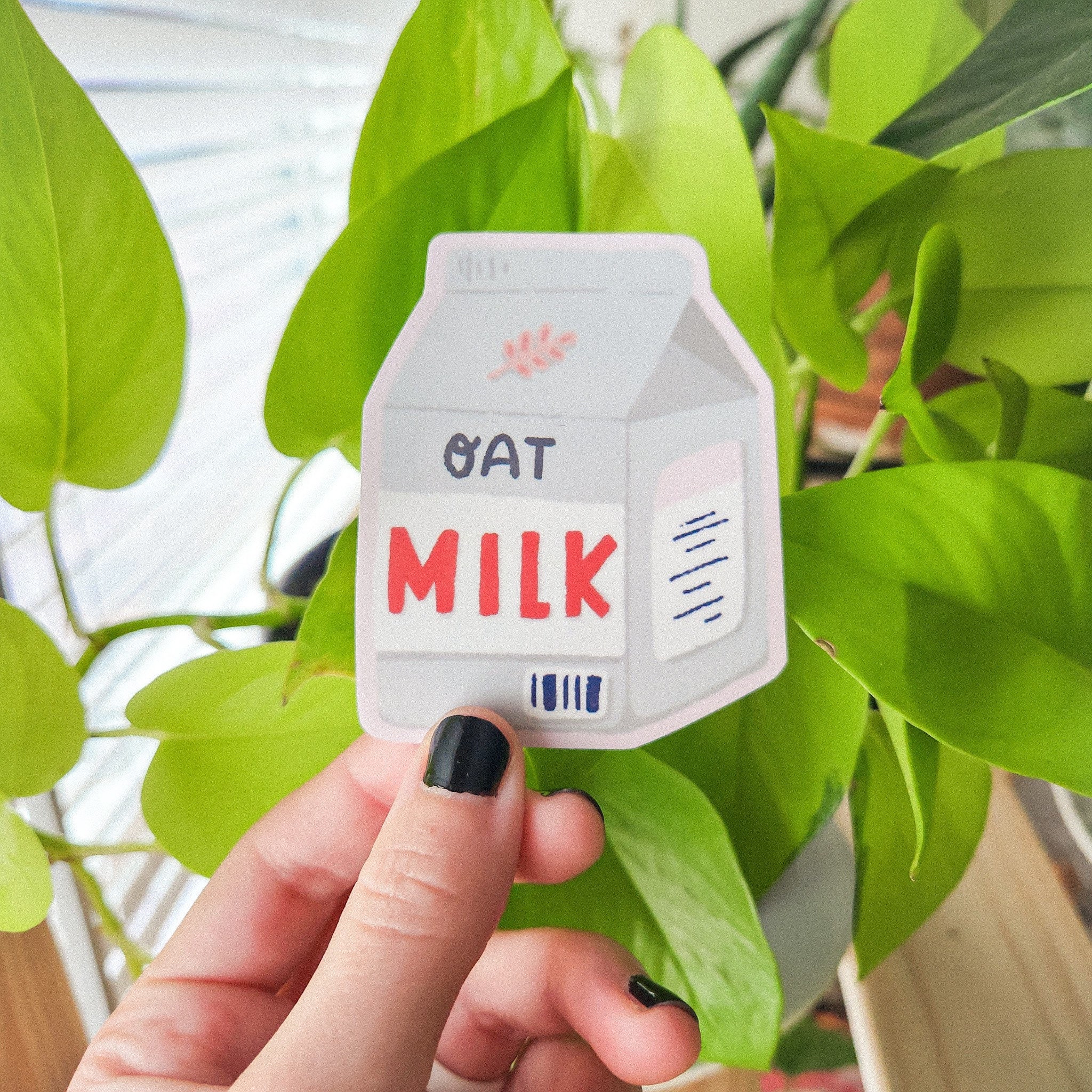 Oat Milk Sticker - Etsy