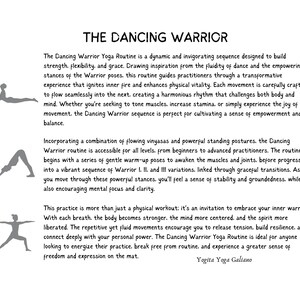 Unleash Your Inner Warrior: the Dancing Warrior Yoga Routine Information Sheet and Yoga Flow ...