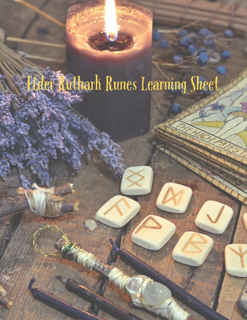 Elder Ruthark Runes Learning Sheet Runes Study Guide Sheet Instant Download PDF Rune Meanings ...