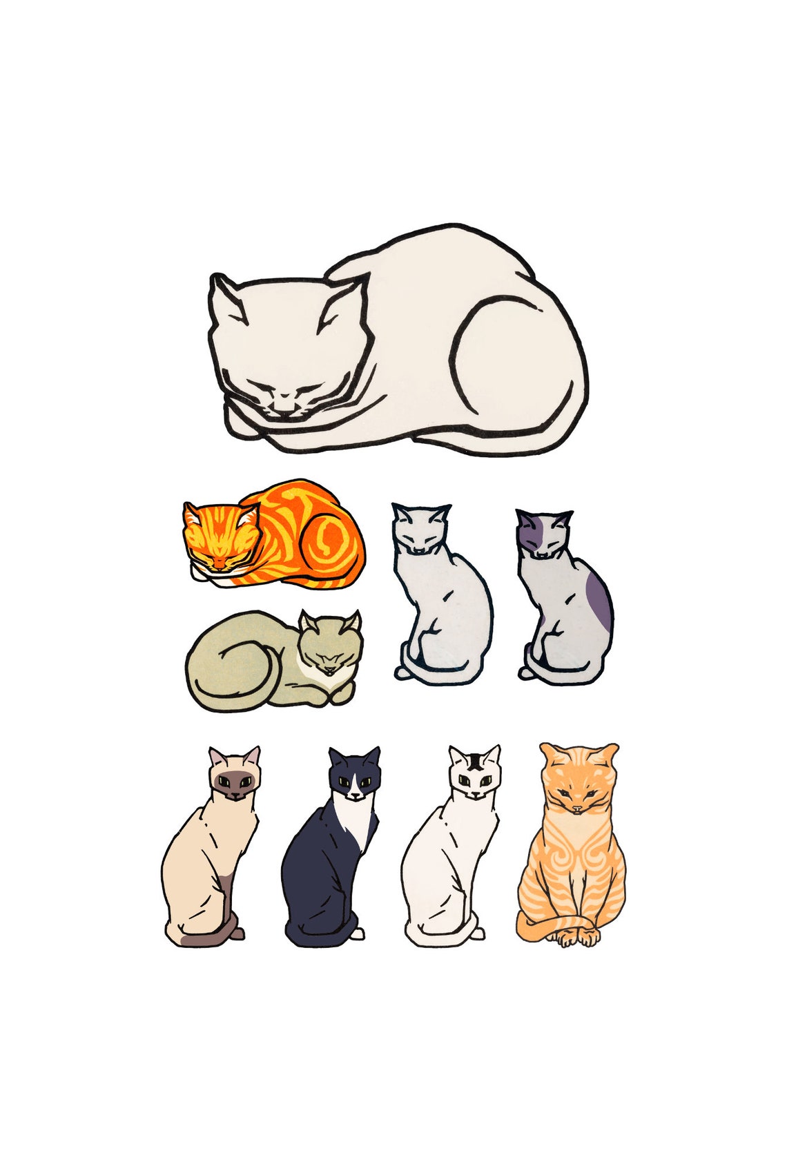 DIGITAL PRINTABLE CATS Printable Create Your Own Digital - Etsy
