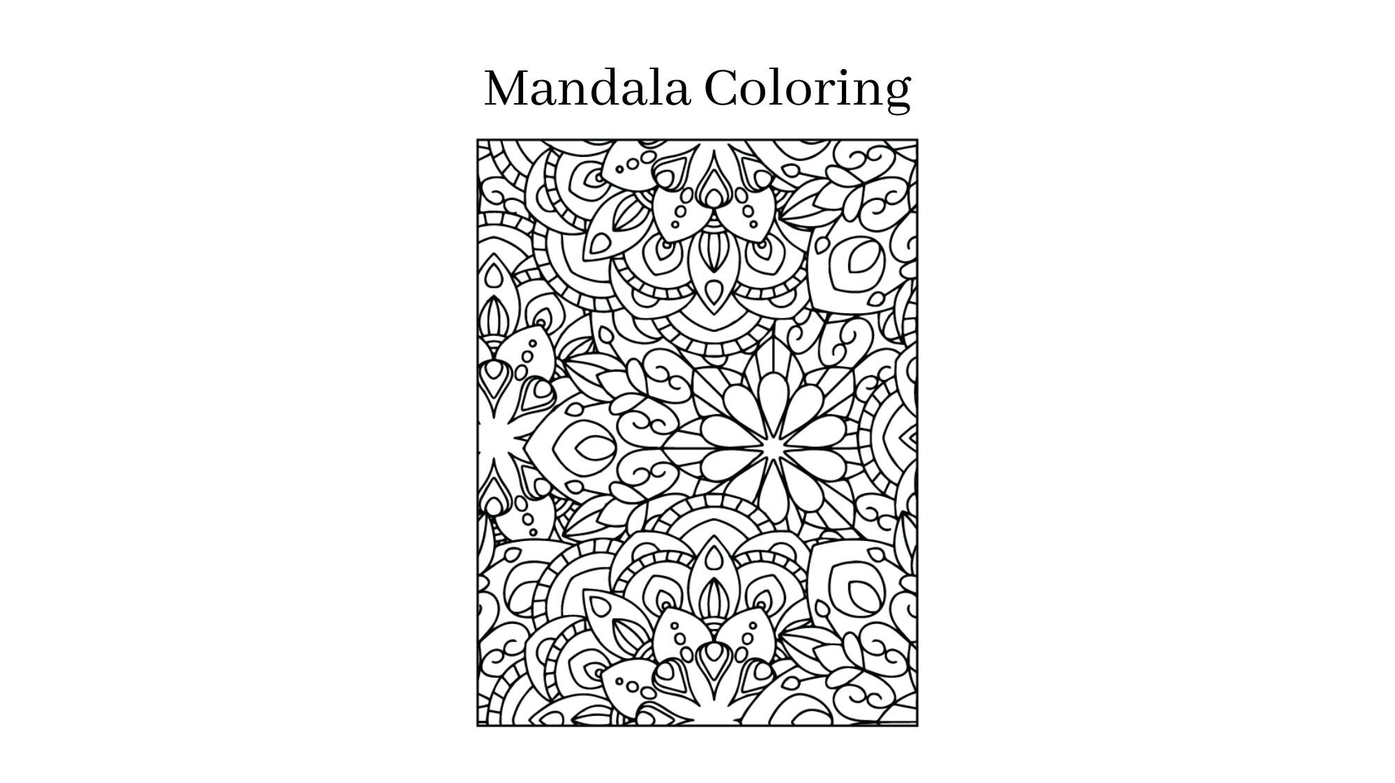 MANDELA COLOURING PAGES Bundle | Printable + Fillable 50 Pages | Adult ...