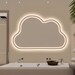 Cloud Shaped Illuminated Mirror Stylish LED Wall Decor Modern Lighting ...