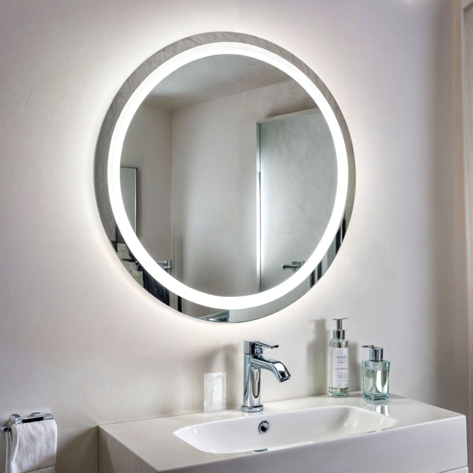 Round Mirror, Minimalist Mirror, Circle Mirror, Round Wall Mirror ...