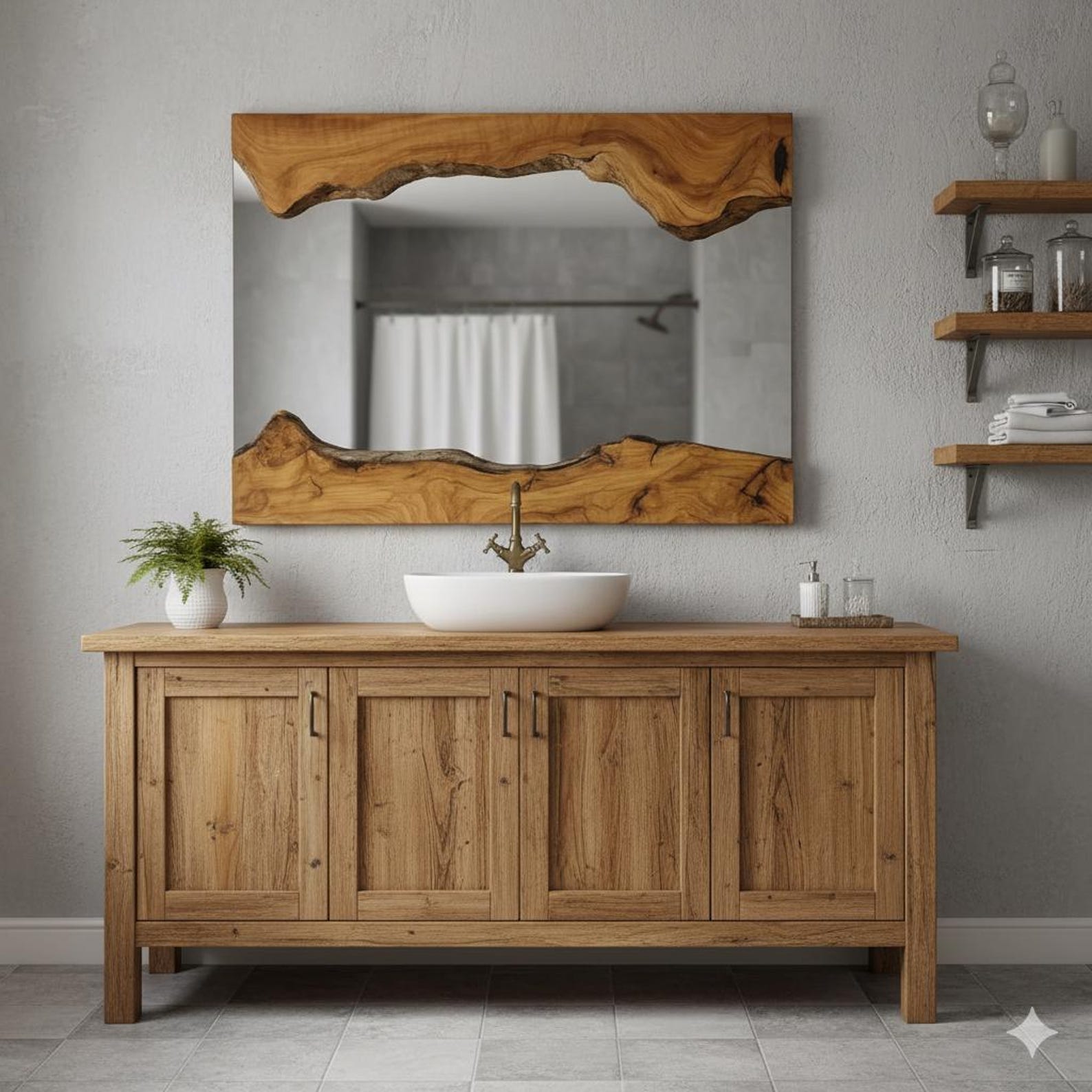 Olive Wood Live Edge Wall Art by DNZ Mirror - Etsy