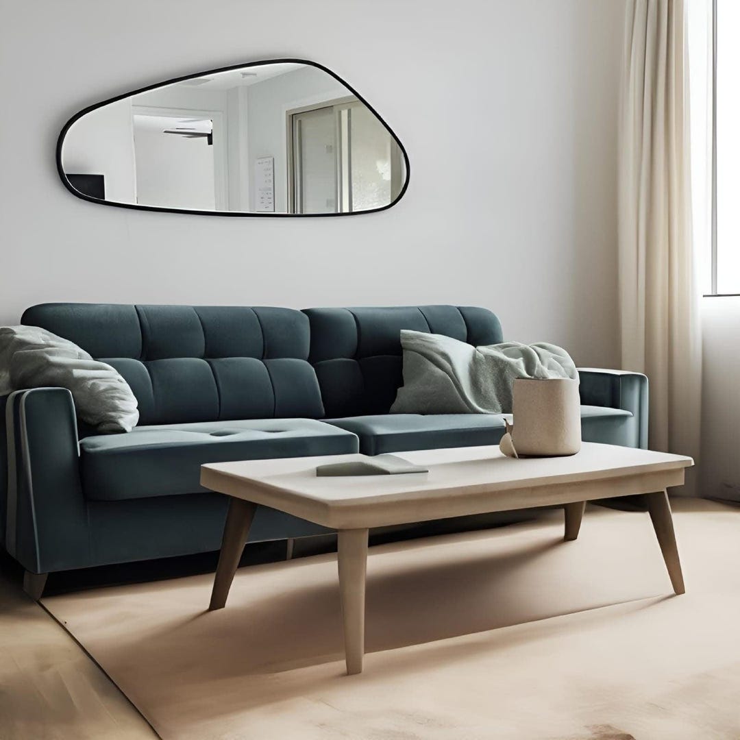 Asymmetrical Wall Mirror: Large Decorative Curved Mirror - Etsy