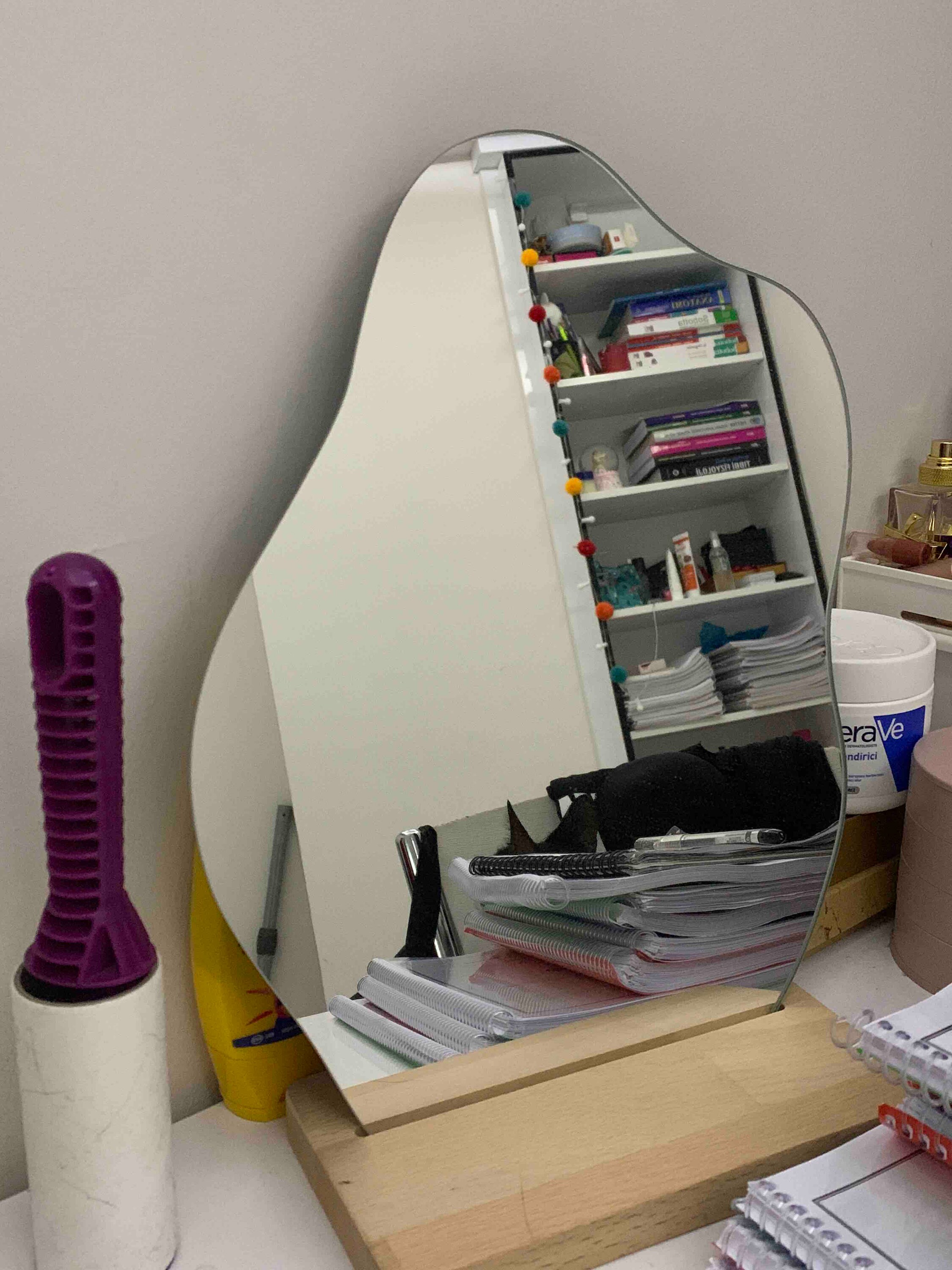 Modern Vanity Decor, Elegant Rounded Edges Irregular Mirror, Organic ...