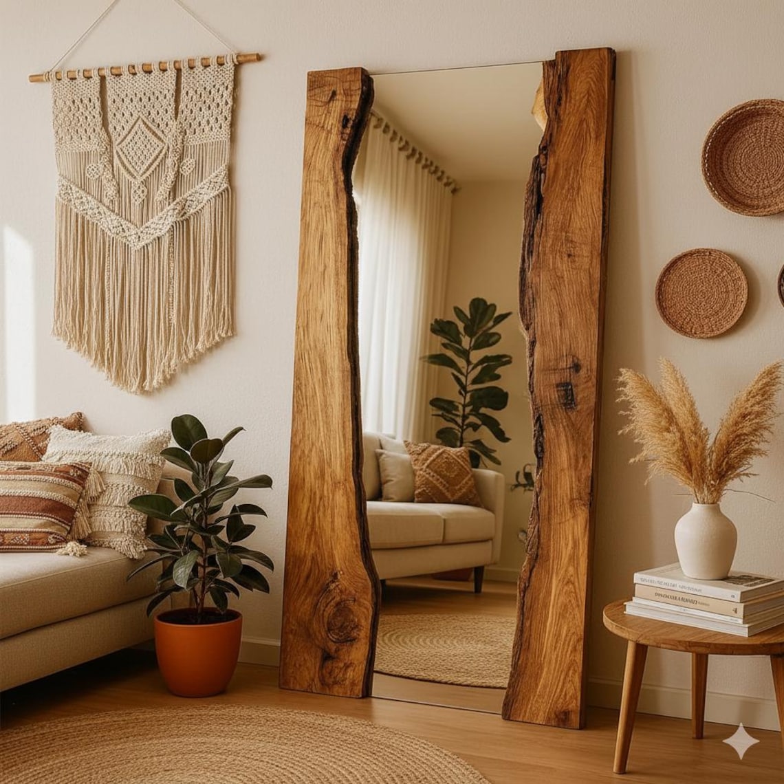 Olive Wood Live Edge Wall Art by DNZ Mirror - Etsy